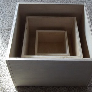 Nesting Cubes, Unfinished Space Saving Wood Craft Nesting Cube Boxes ...