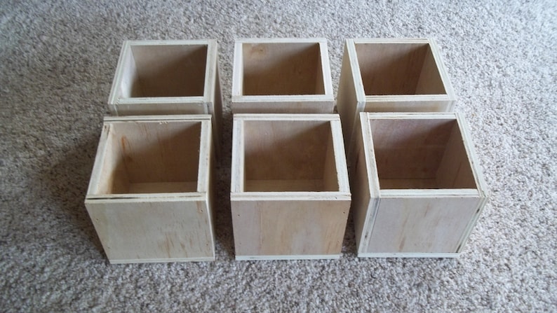 Cube Bundles Unfinished Wood Craft Cube Box Bundles From - Etsy