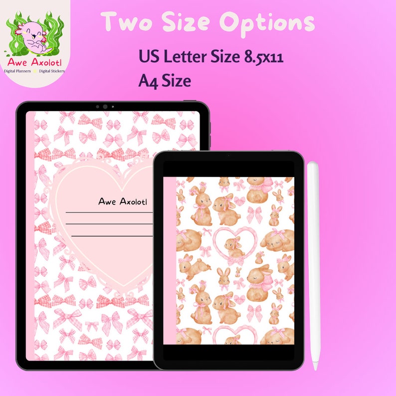 Coquette Digital Notebook Covers - Etsy