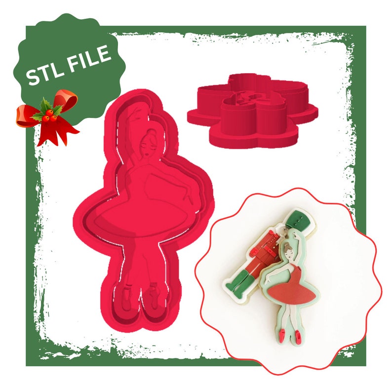 Ballerina Stamp and Cutter STL File - Etsy