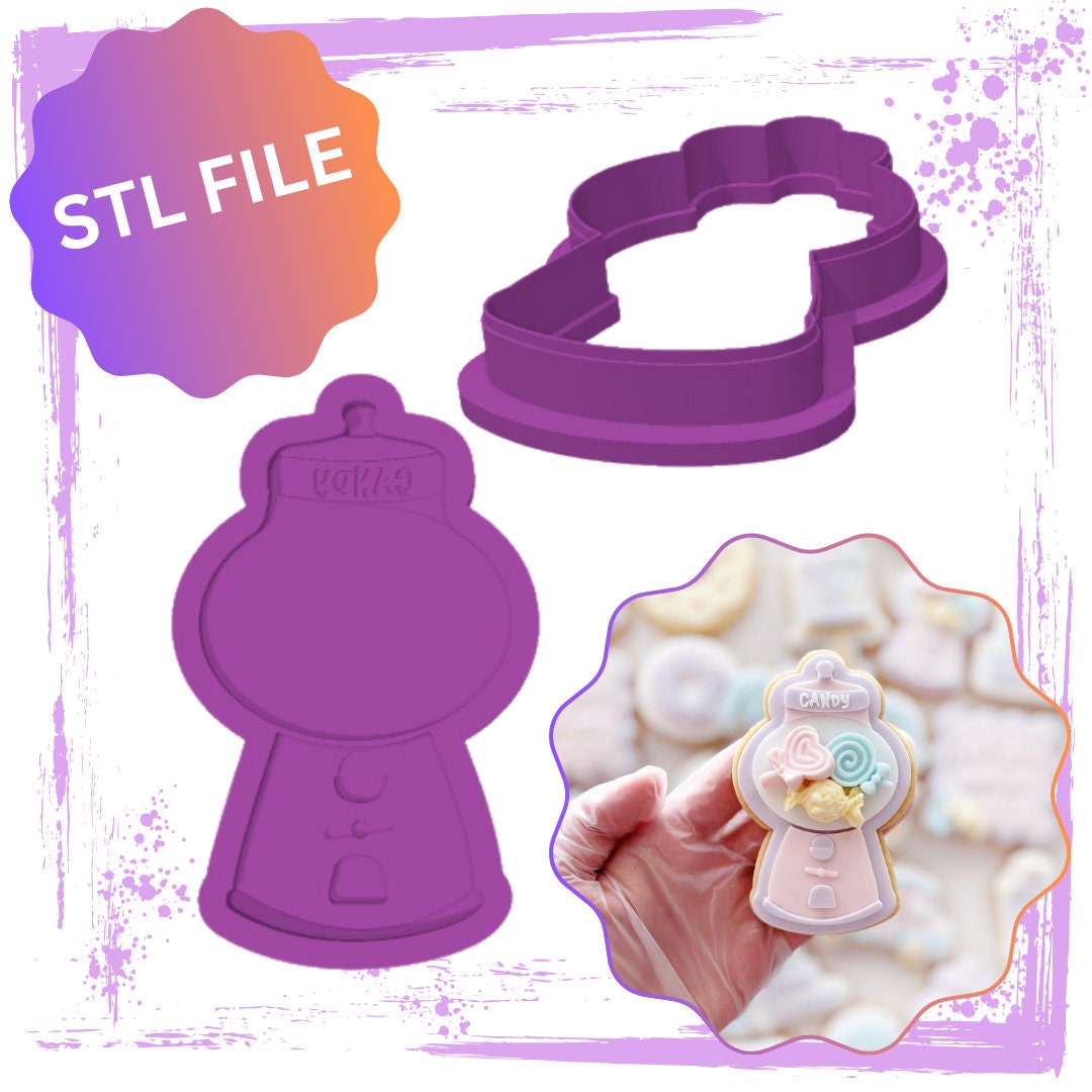 Candy Machine Debosser & Cookie Cutter STL File, Birthday Cookie ...
