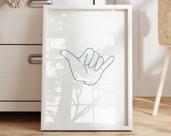 Tie Dye Sticker Hang Loose Hand Ocean Surfing Shaka Die Cut - Etsy
