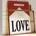 Red Retro Love Poster Wall Art, Vintage Fashion Wall Decor, Wall Art ...