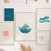 Boho Surf Gallery Wall Art, Set of 5 Prints, Surf Nursery Decor, Surf ...