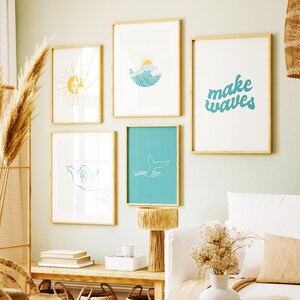 Boho Surf Gallery Wall Art Set of 5 Prints Surf Nursery - Etsy