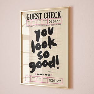 Guest Check Prints Trendy Wall Art Neutral Black Aesthetic Poster ...