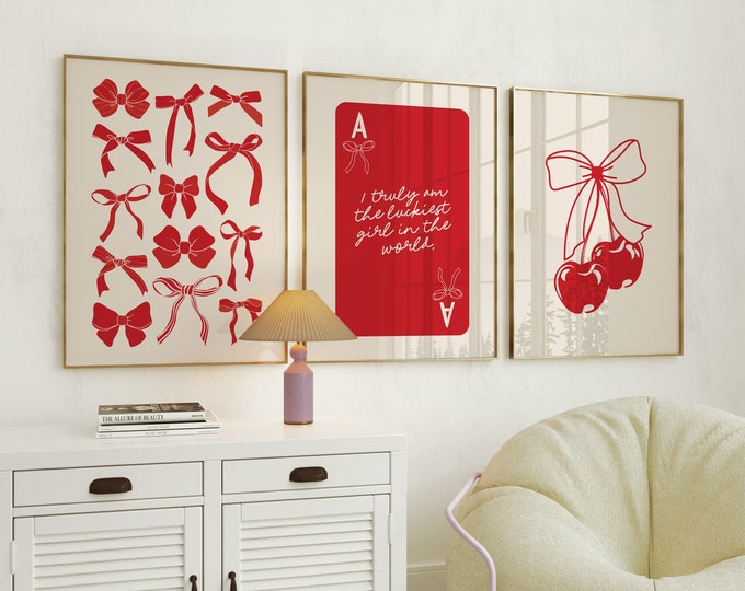 The Cherry Kit Red Aesthetic Wall Collage Red Collage Kit Red Room ...
