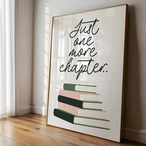Book Lover Print, Stack of Books Poster, Cute Typography Wall Art ...