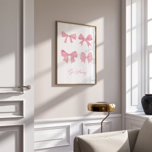 Go Away Coquette Bow Poster Romantic Poster Grand Millennial Wall Art ...
