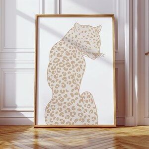 Trendy Neutral Wall Art Cheetah Cat Animal Prints Neutral Beige ...