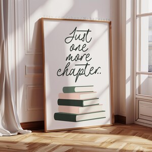 Book Lover Print, Stack of Books Poster, Cute Typography Wall Art ...