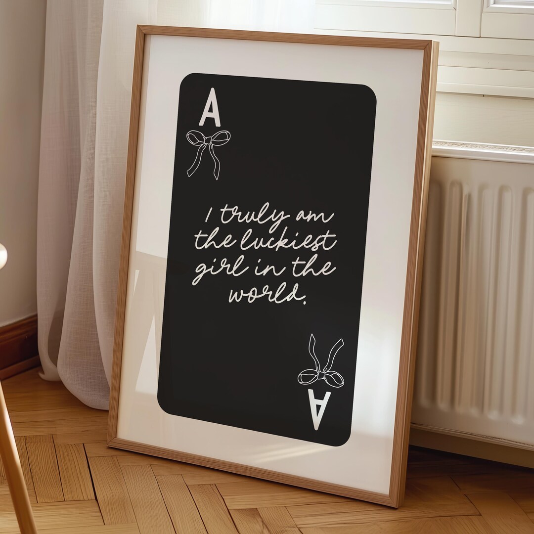 Ace Bow Card Lucky Girl Syndrome Poster, Black Ace Card Bow Prints ...