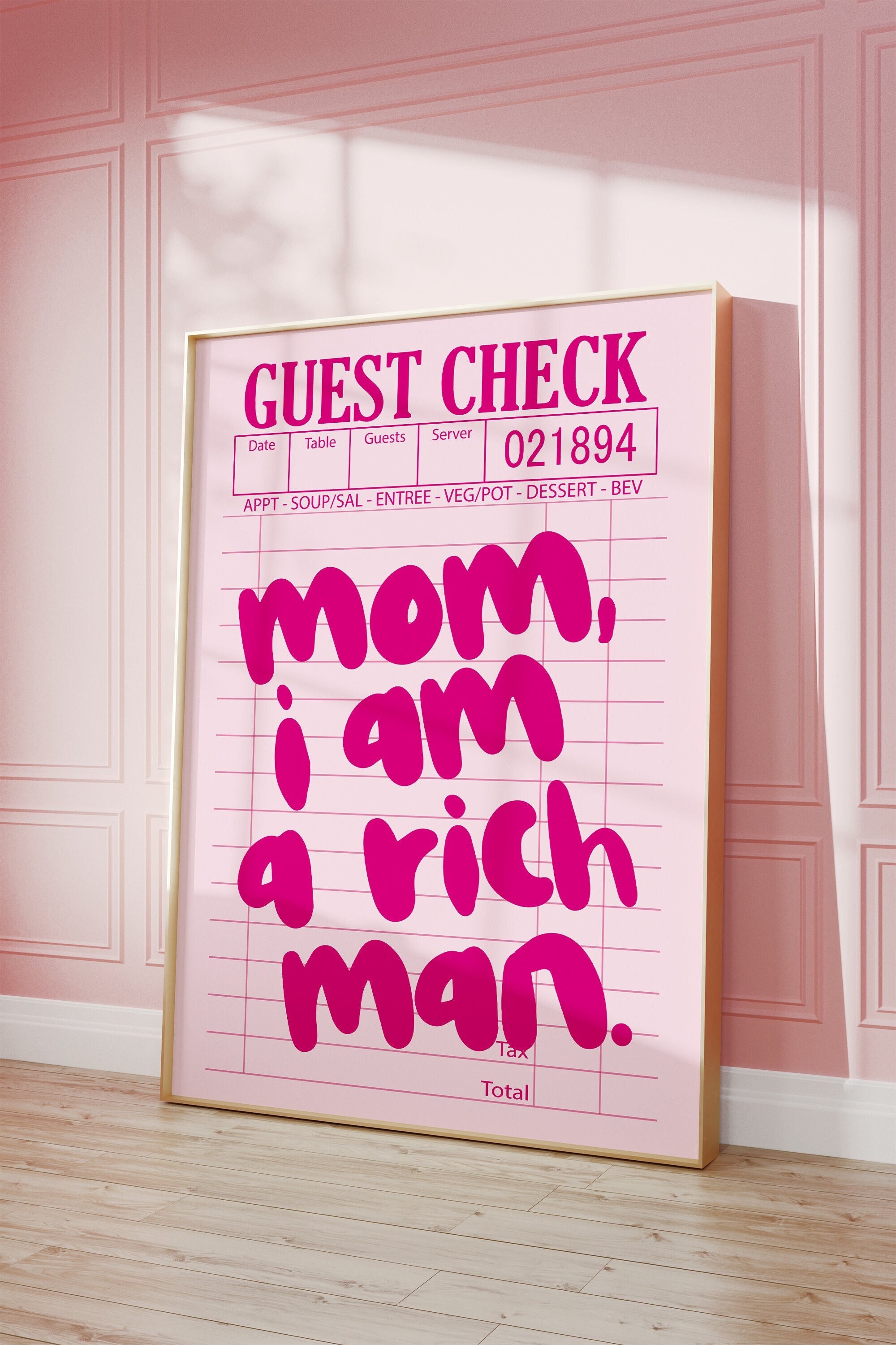 Mom I Am a Rich Man Poster Bar Cart Art Print Cocktail Decor - Etsy