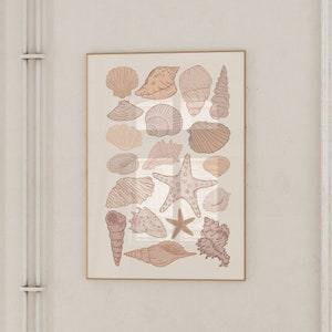 Seashell Art Prints, Trendy Coastal Wall Art, Coastal Cowgirl, Beachy ...