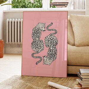 Light Pink Cheetah Print, Trendy Light Pink Wall Art, Cheetah Poster ...