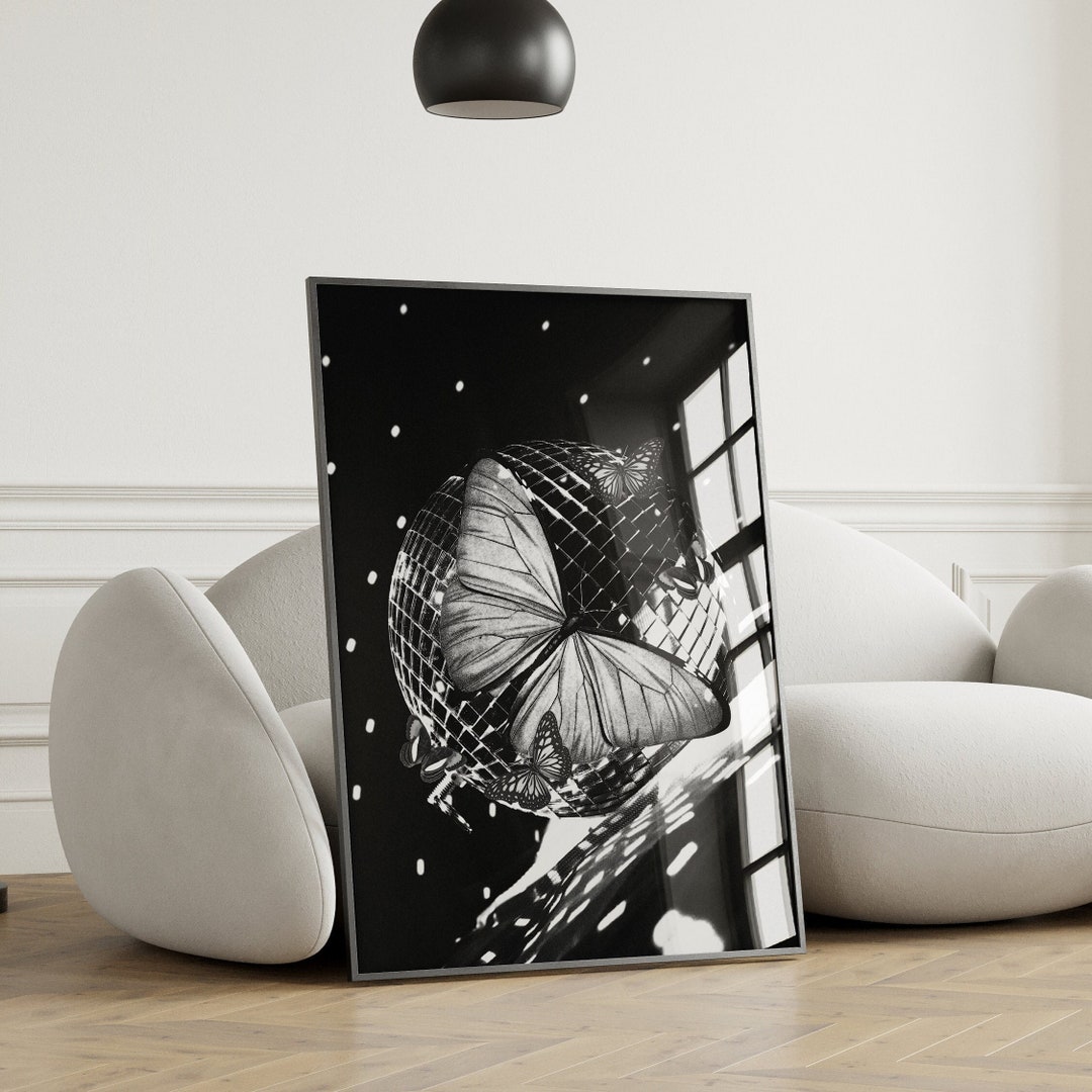 Retro Disco Butterfly Art Print Out Funky Disco Decor Disco - Etsy