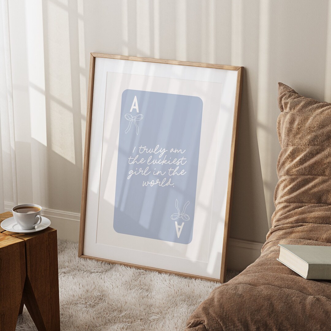 Ace Bow Card Lucky Girl Syndrome Preppy Wall Art Coastal Cowgirl ...