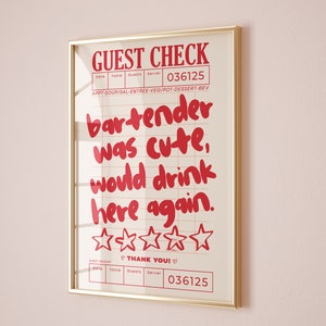 Bartender Was Cute Would Drink Here Again Funky Bar Art Print Bar Cart ...