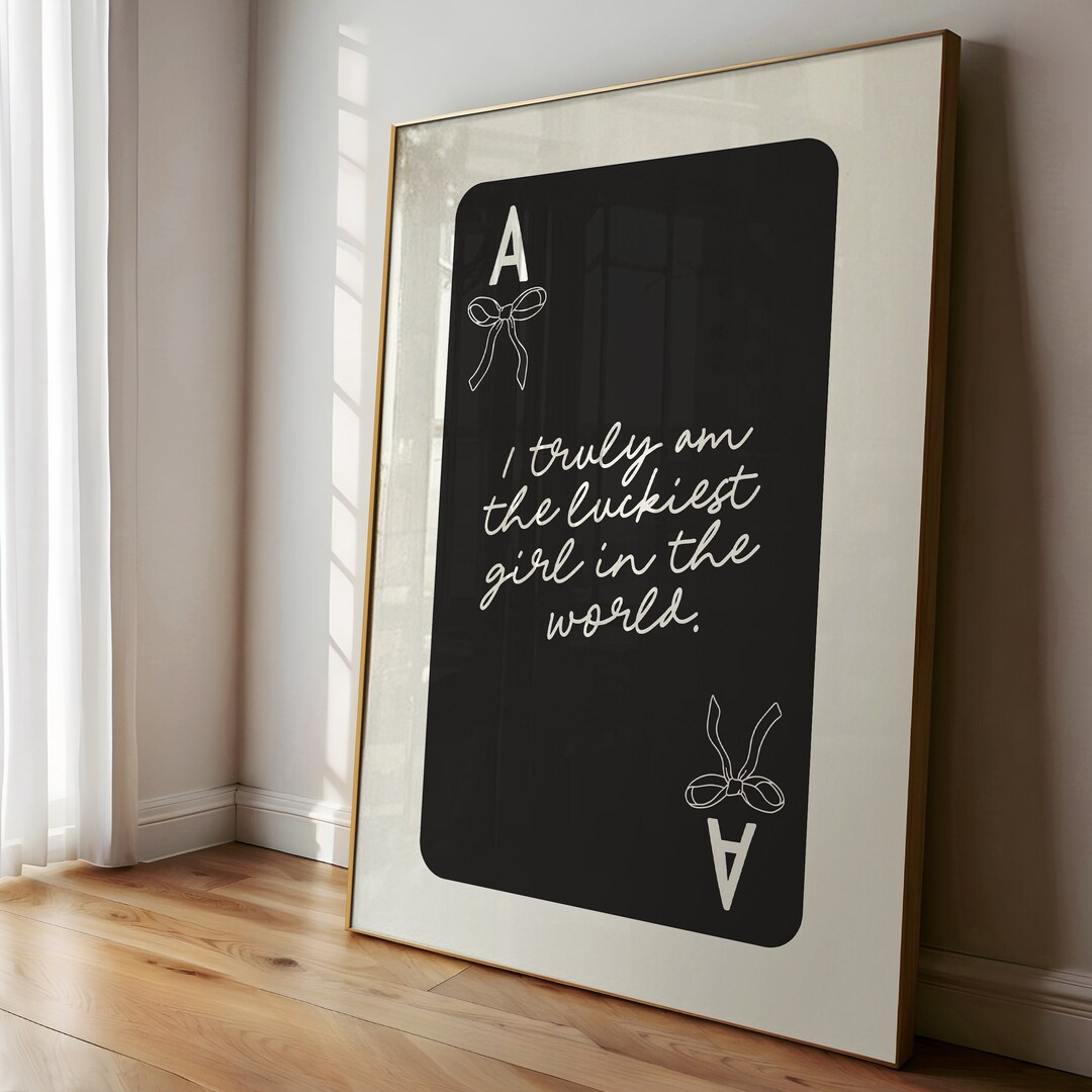 Ace Bow Card Lucky Girl Syndrome Poster, Black Ace Card Bow Prints ...