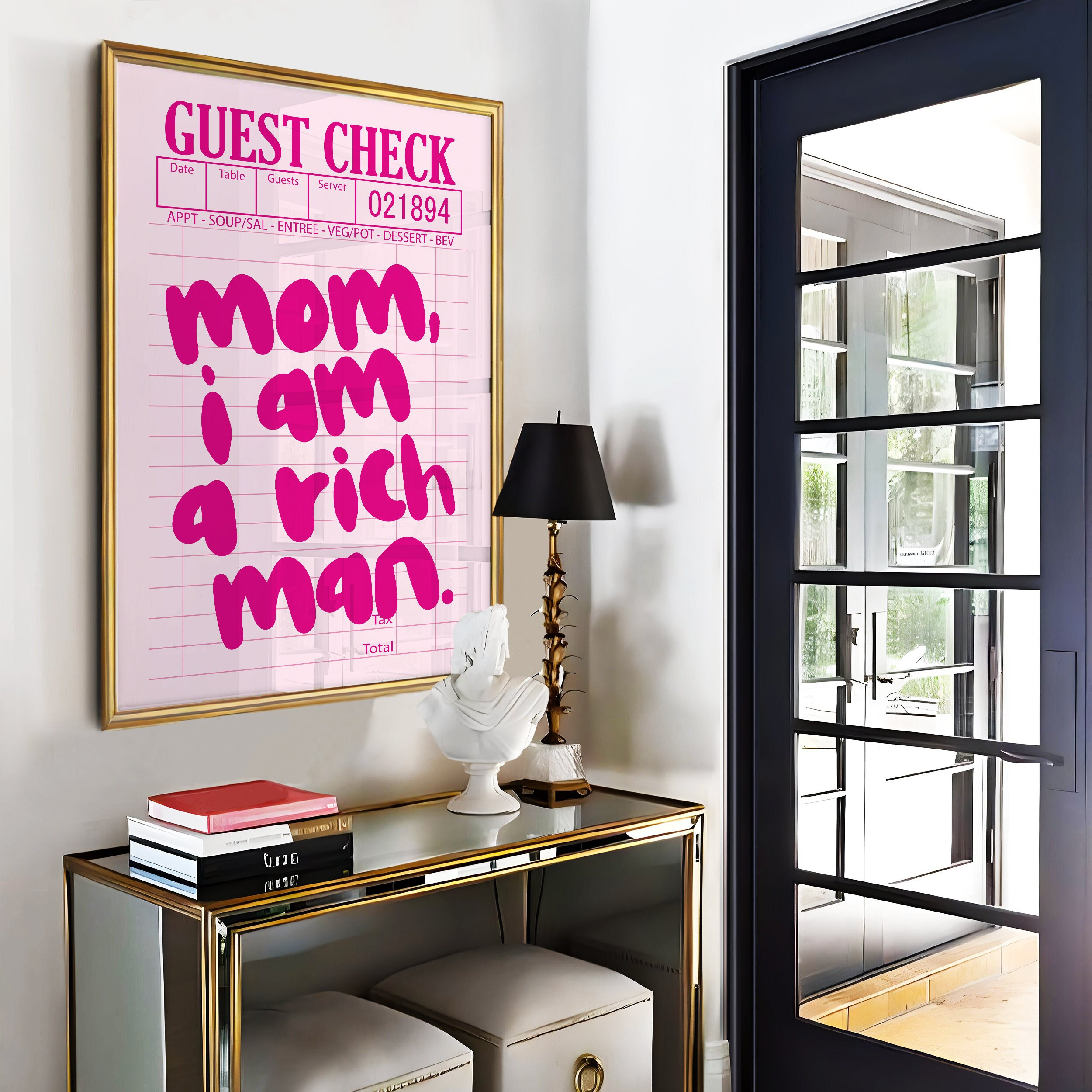 Mom I Am a Rich Man Poster Bar Cart Art Print Cocktail Decor - Etsy