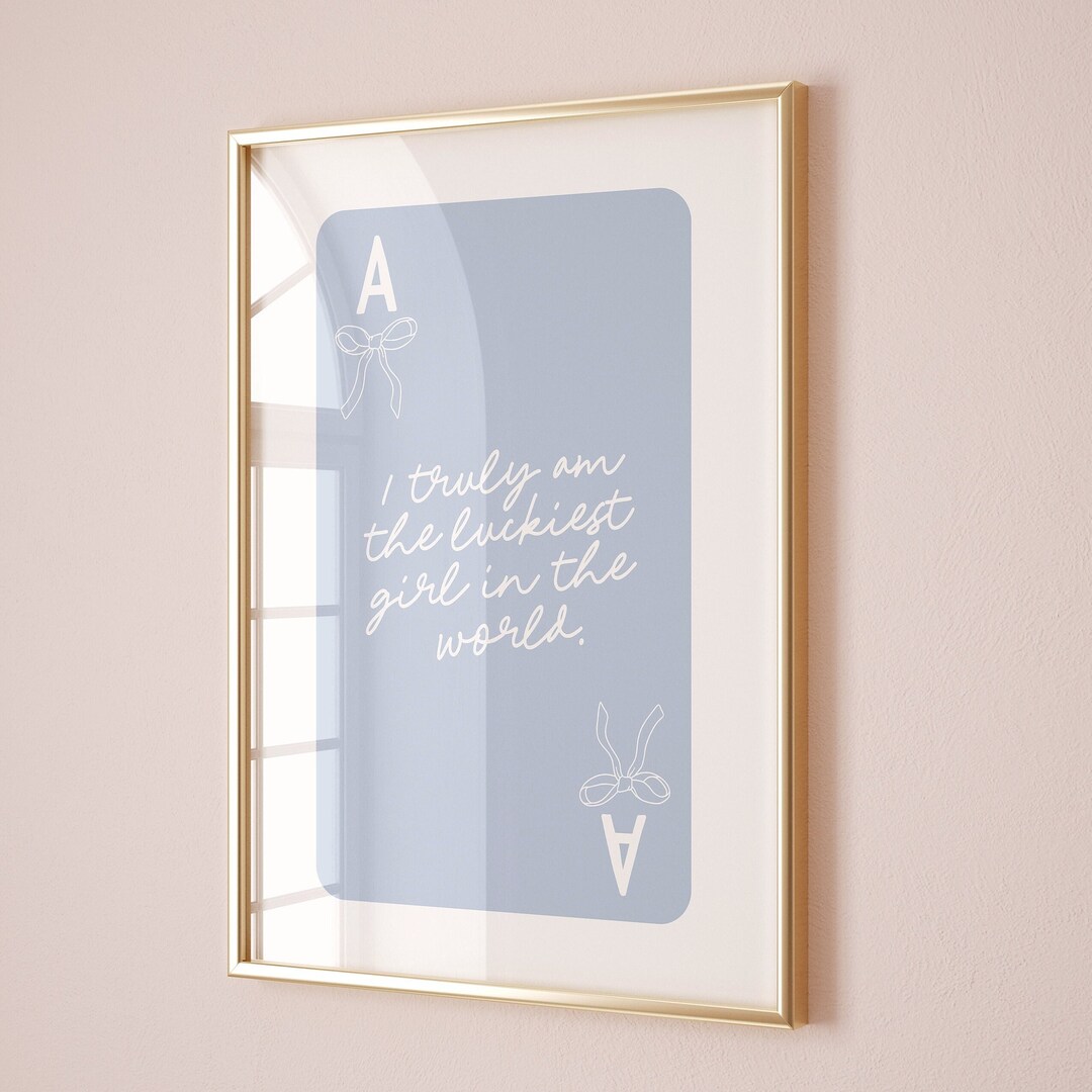 Ace Bow Card Lucky Girl Syndrome Preppy Wall Art Coastal Cowgirl ...