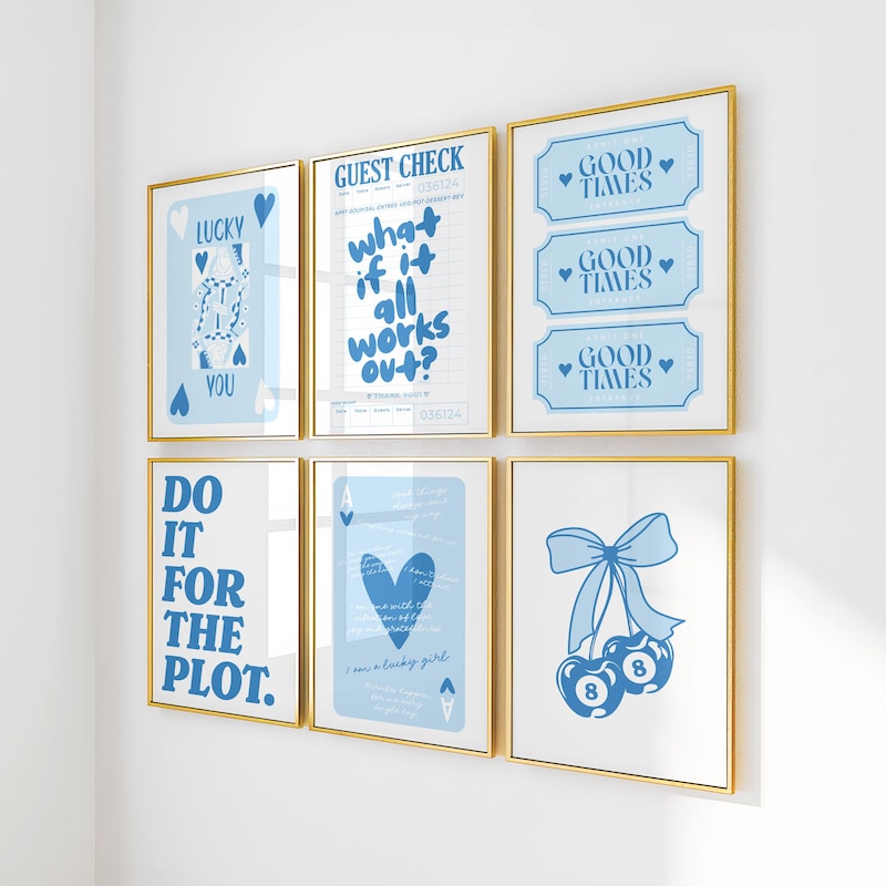 Blue and White Room Inspo - Etsy