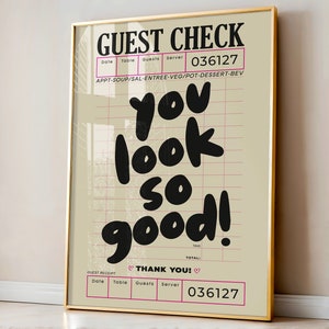 Guest Check Prints Trendy Wall Art Neutral Black Aesthetic Poster ...