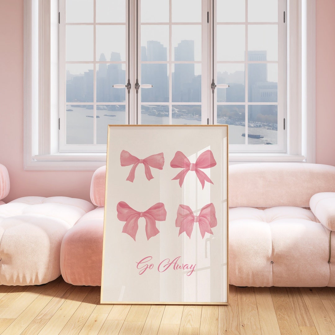 Coquette bow poster romantisches Plakat grand millennial Wand Kunst ...