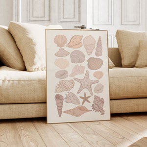 Seashell Art Prints, Trendy Coastal Wall Art, Coastal Cowgirl, Beachy ...