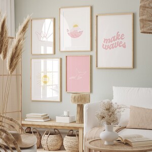 Boho Surf Gallery Wall Art, Set of 5 Prints, Surf Nursery Decor, Surf ...