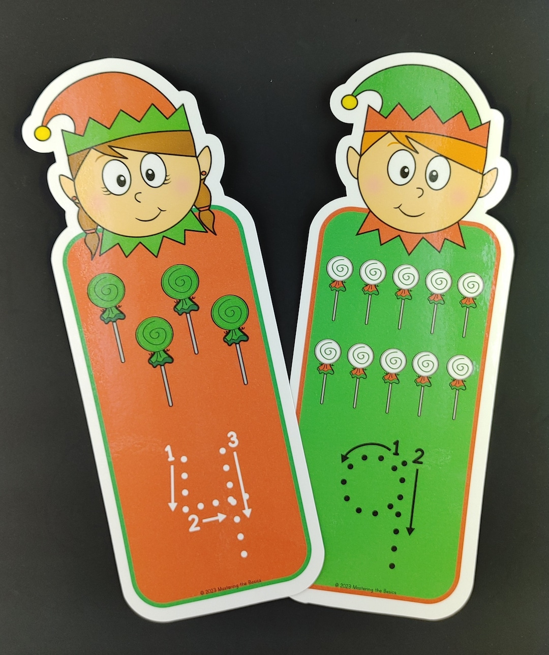 Christmas Number Tracing Cards - Etsy
