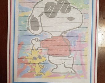 Snoopy Themed Collection 7 Lined & Unlined Memo and Letter Sized ...