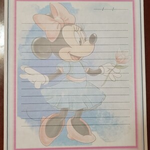 Mickey Minnie Mouse Lined Stationary Paper 25 Sheets - Etsy