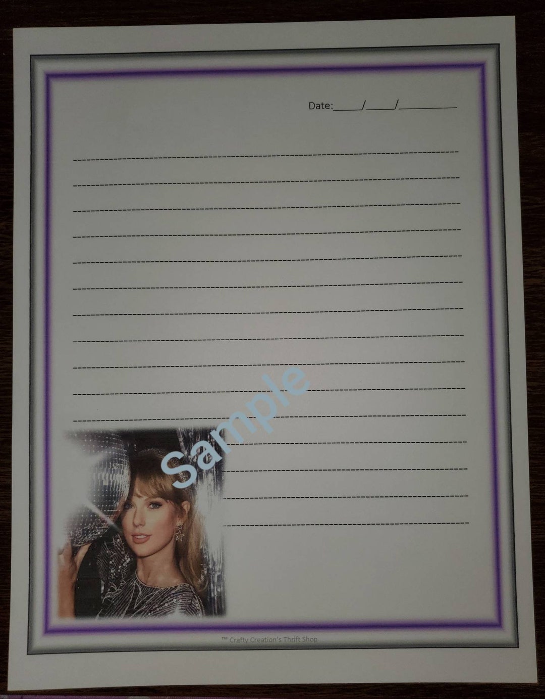 Taylor Swift Lined Stationary Paper 30 Sheets - Etsy