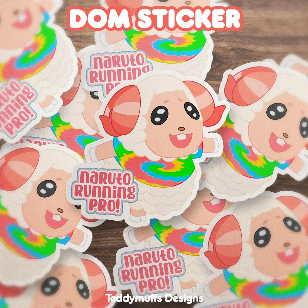 Dom Sticker Running Pro Vinyl Sticker Animal Crossing Video Game - Etsy