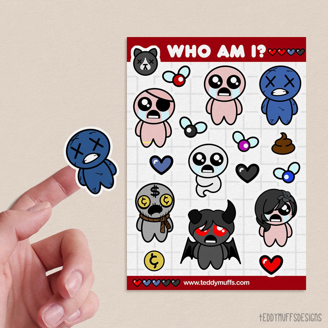Binding of Isaac Sticker Sheets Vinyl Stickers Gift Journaling ...