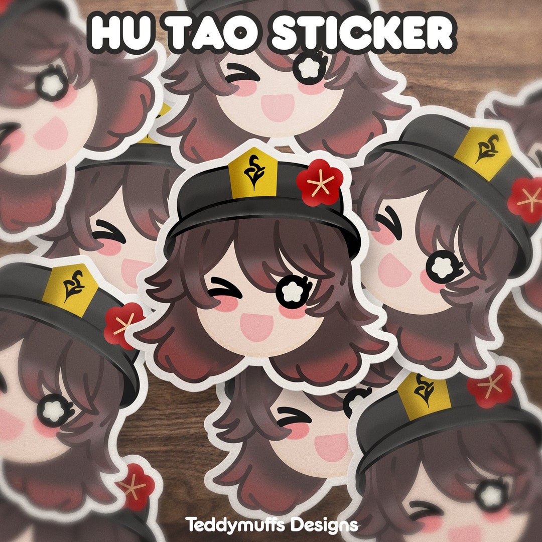 Hu Tao Sticker Vinyl Sticker Genshin Impact Video Game - Etsy