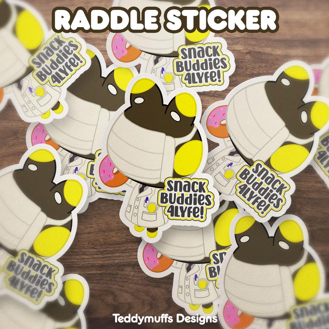 Raddle Sticker | Snack Buddy | Vinyl Sticker | Animal Crossing| Video ...