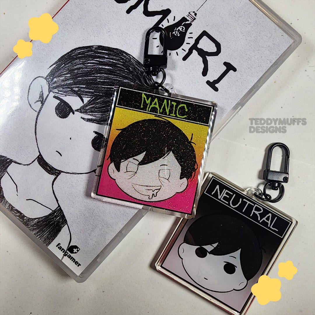 Omori Keychain | Acrylic Charm | Manic Mood | 3" | Gift - Etsy