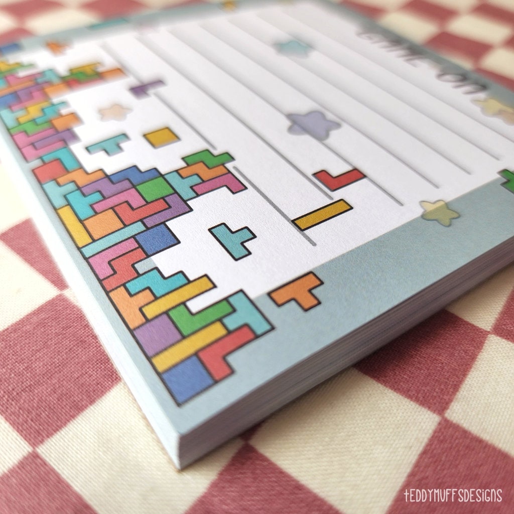 Game on Tetris Notepad 5x5 to Do 50 Sheets - Etsy