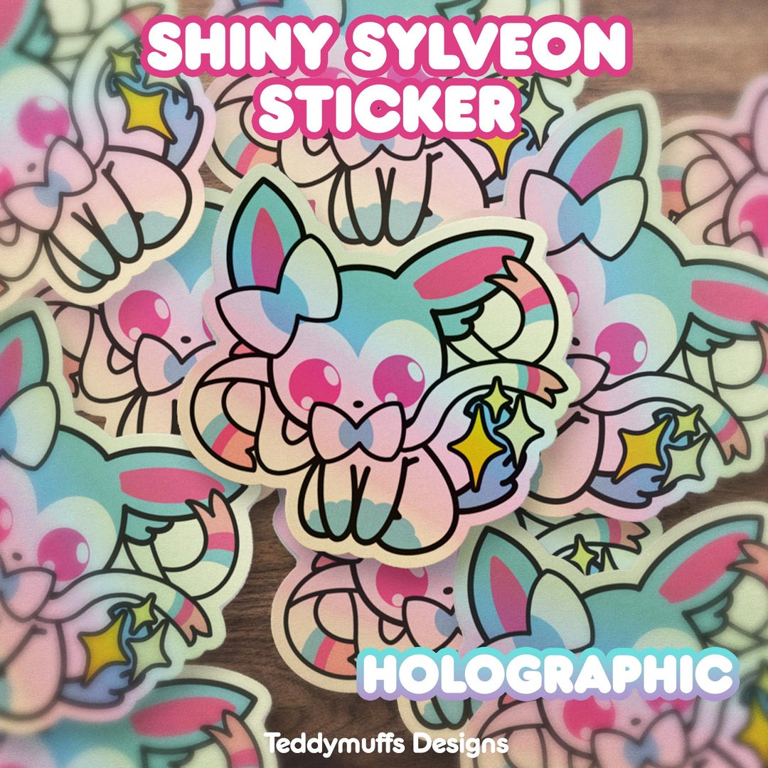 Shiny Sylv Sticker | Holographic | Vinyl Sticker | Video Game | PKMN - Etsy