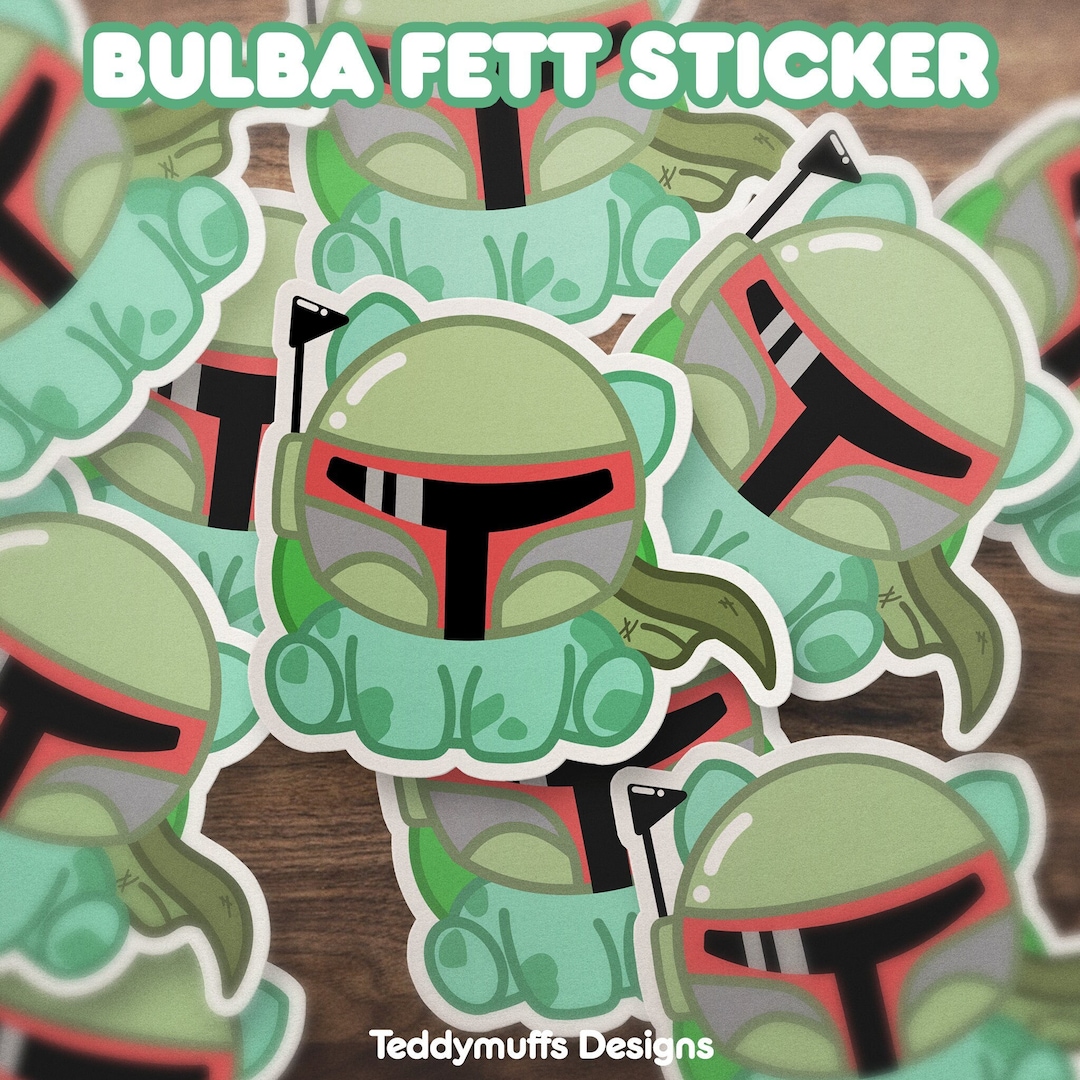 Bulbasaur X Boba Fett Sticker Bulbafett Vinyl Sticker - Etsy