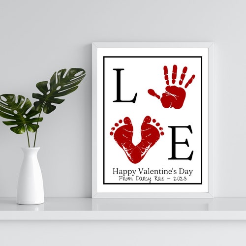 XO Handprint Art Valentine's Day Craft for Kids Hugs and - Etsy Canada