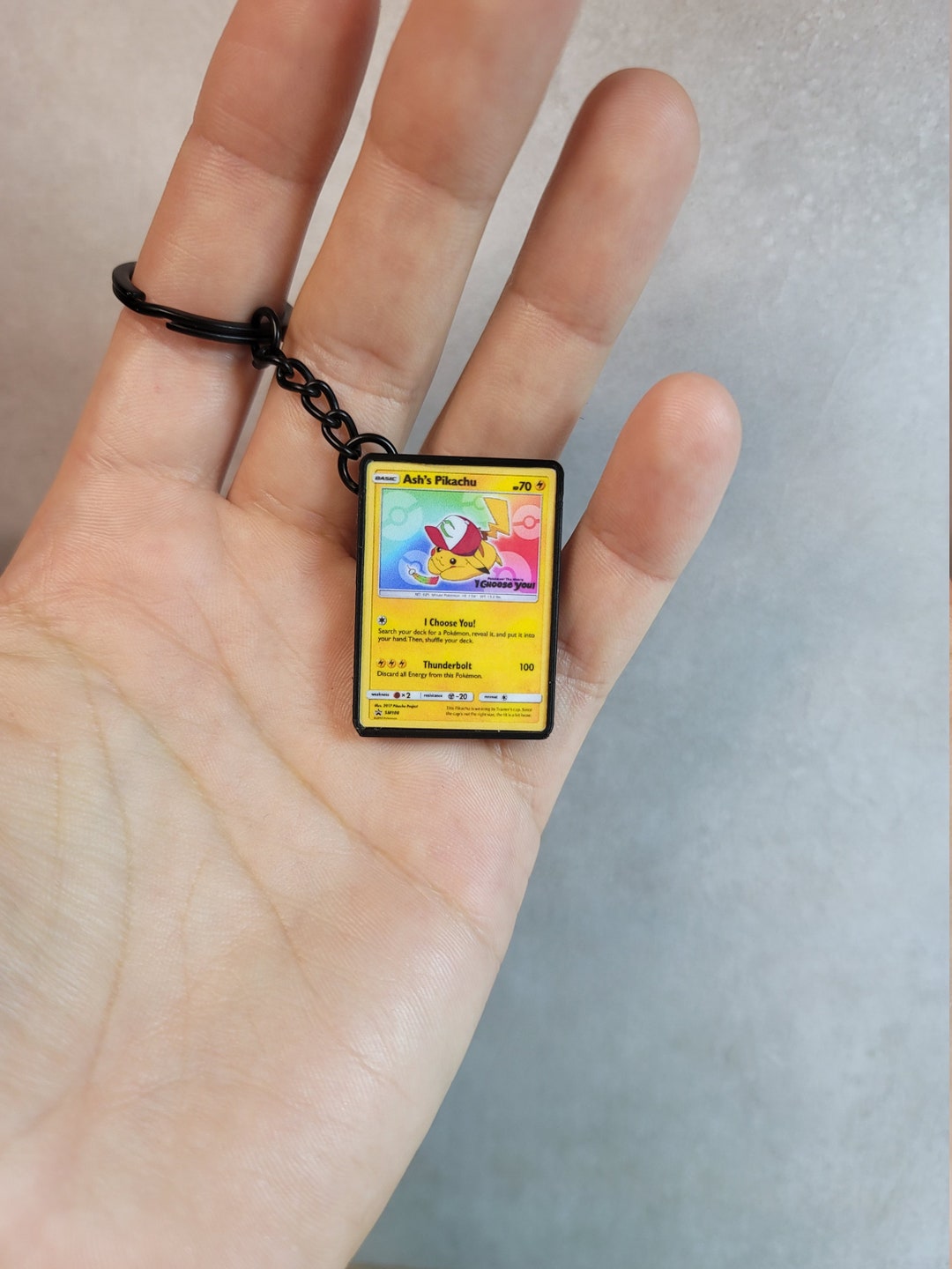 Pokemon Card Keychain - Etsy
