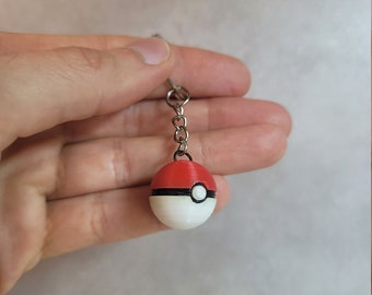 Pokeball Keychain | Etsy