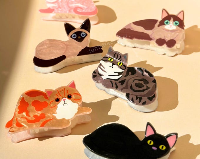 Lumiere Corner | Kawaii Cat Hair Claw Collection - Cute Cat Hair Clips ...