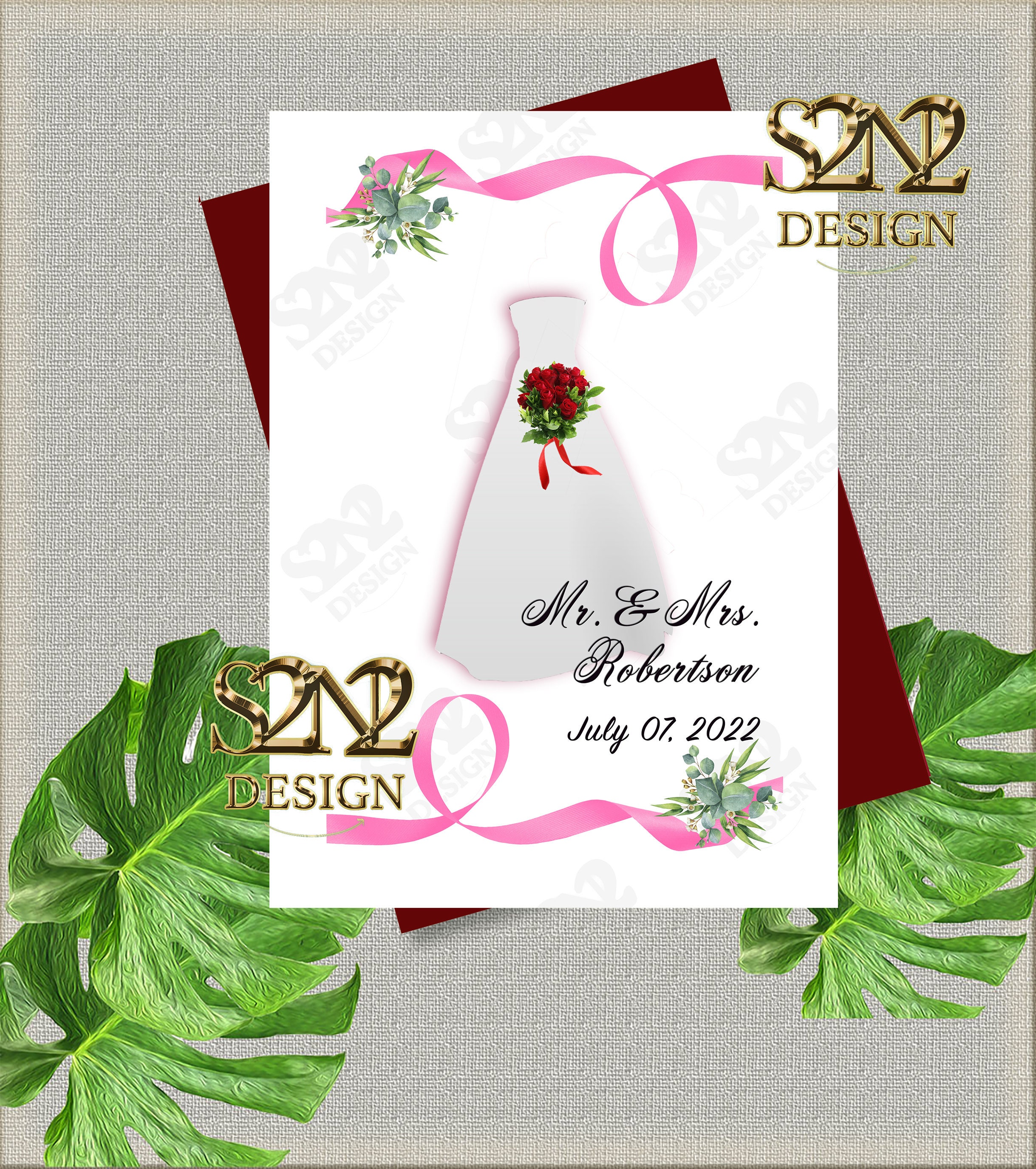 Personalized Wedding Card, Printable Customized Wedding Card ...