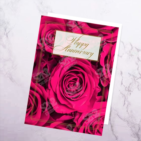 Printable Happy Anniversary Card. Downloadable Happy - Etsy