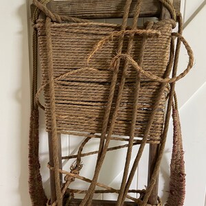 Antique Japanese Wood and Rope Backpack - Etsy