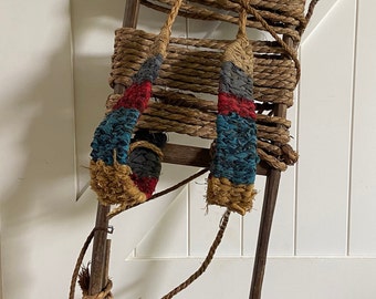 Antique Japanese Wood and Rope Backpack - Etsy